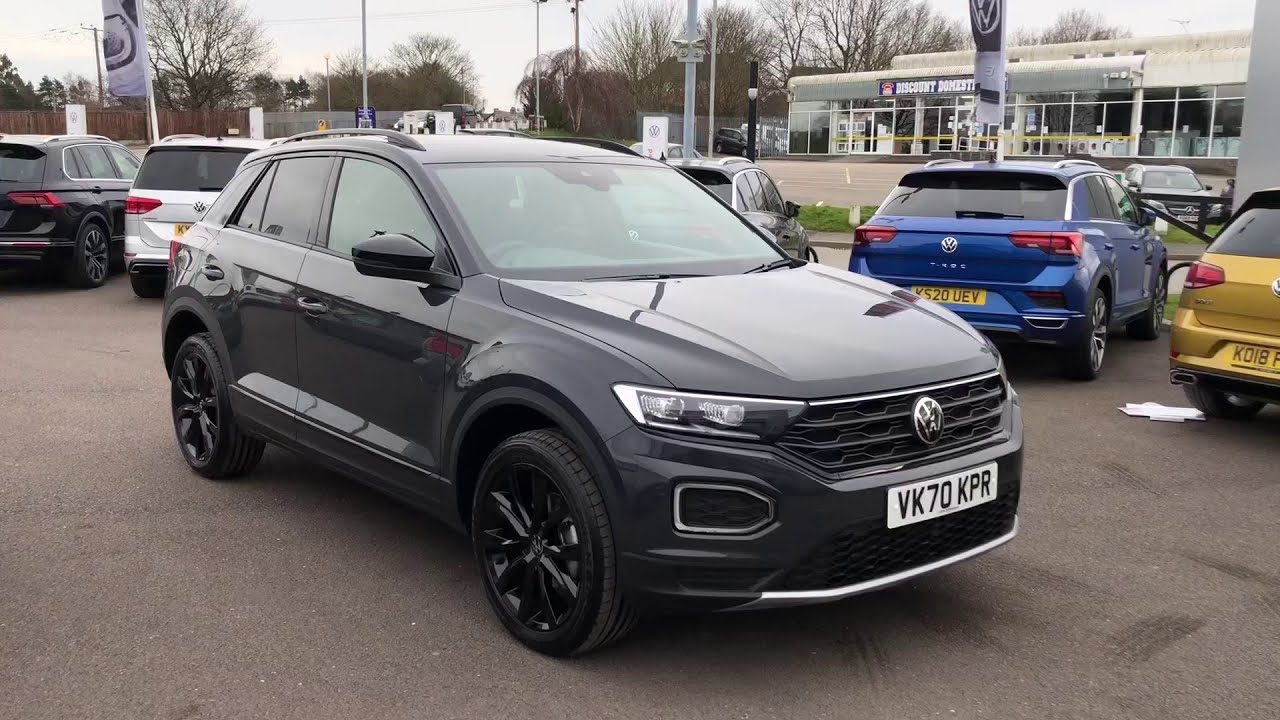 Volkswagen T-ROC 1.5TSI Black Edition EVO Urano Grey Used Car | Wrexham ...