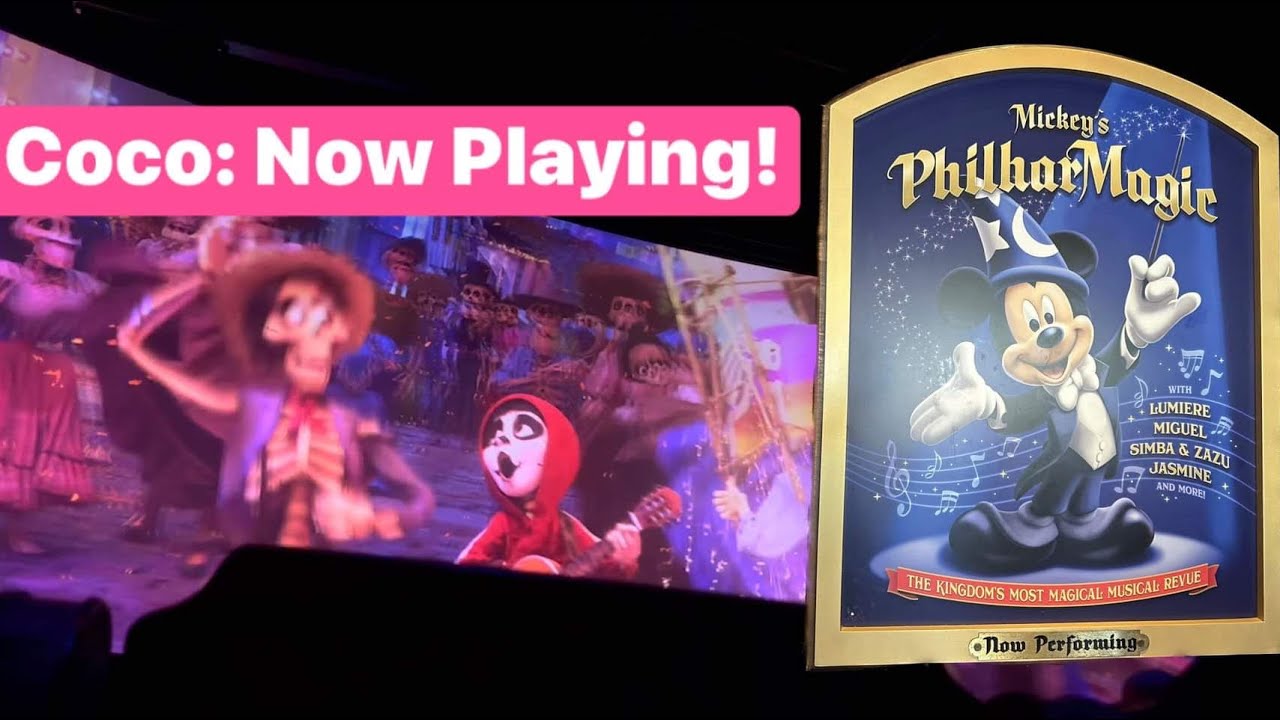 4D Show Mickey's PhilharMagic Now with COCO scene! Disney World Magic ...