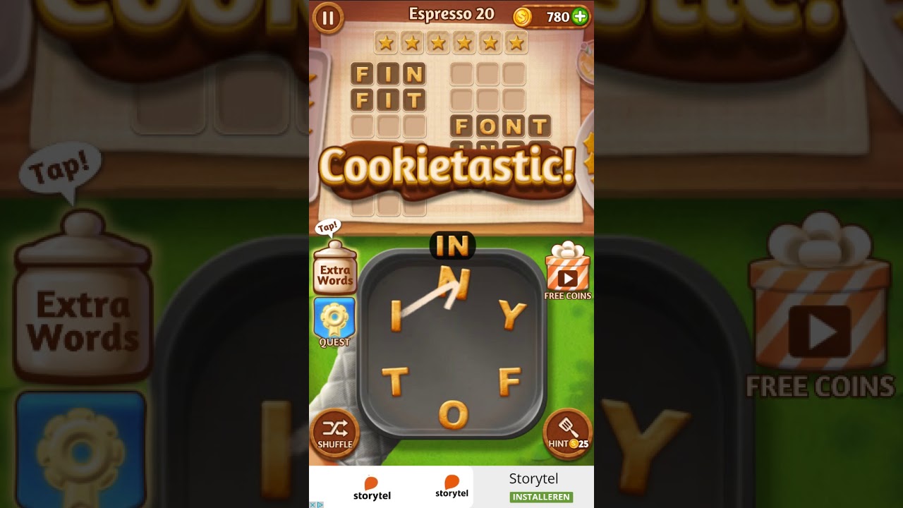 Word Cookies Commis Chef-Espresso Level 20 - YouTube