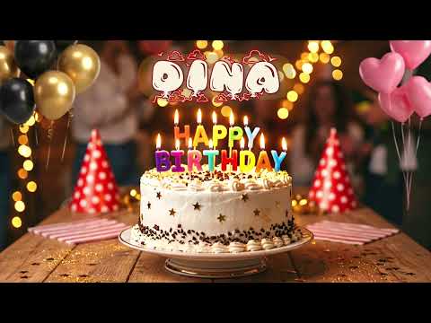 Happy Birthday Dina | Personalized Cake Cutting Song
