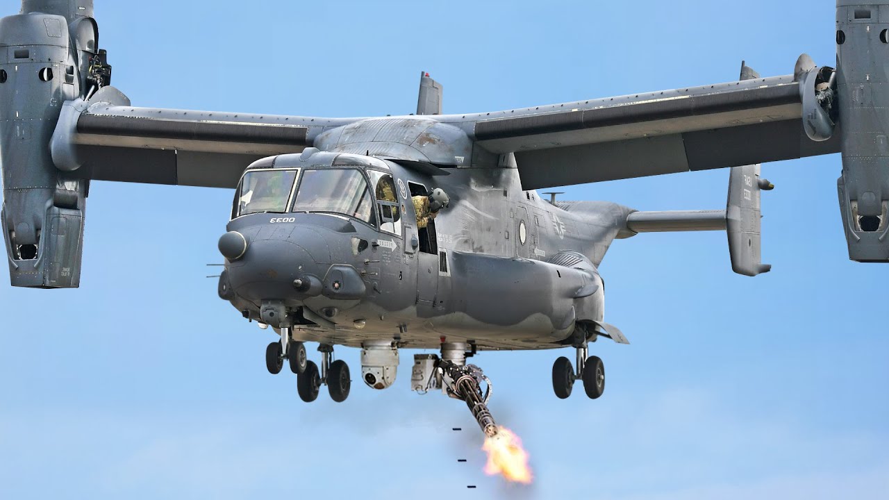 US Testing Gatling Turret Prototype on Its Transformer Helicopter - YouTube