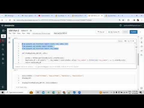 How to remove duplicate records using User defined functions in Databricks using PySpark in ...