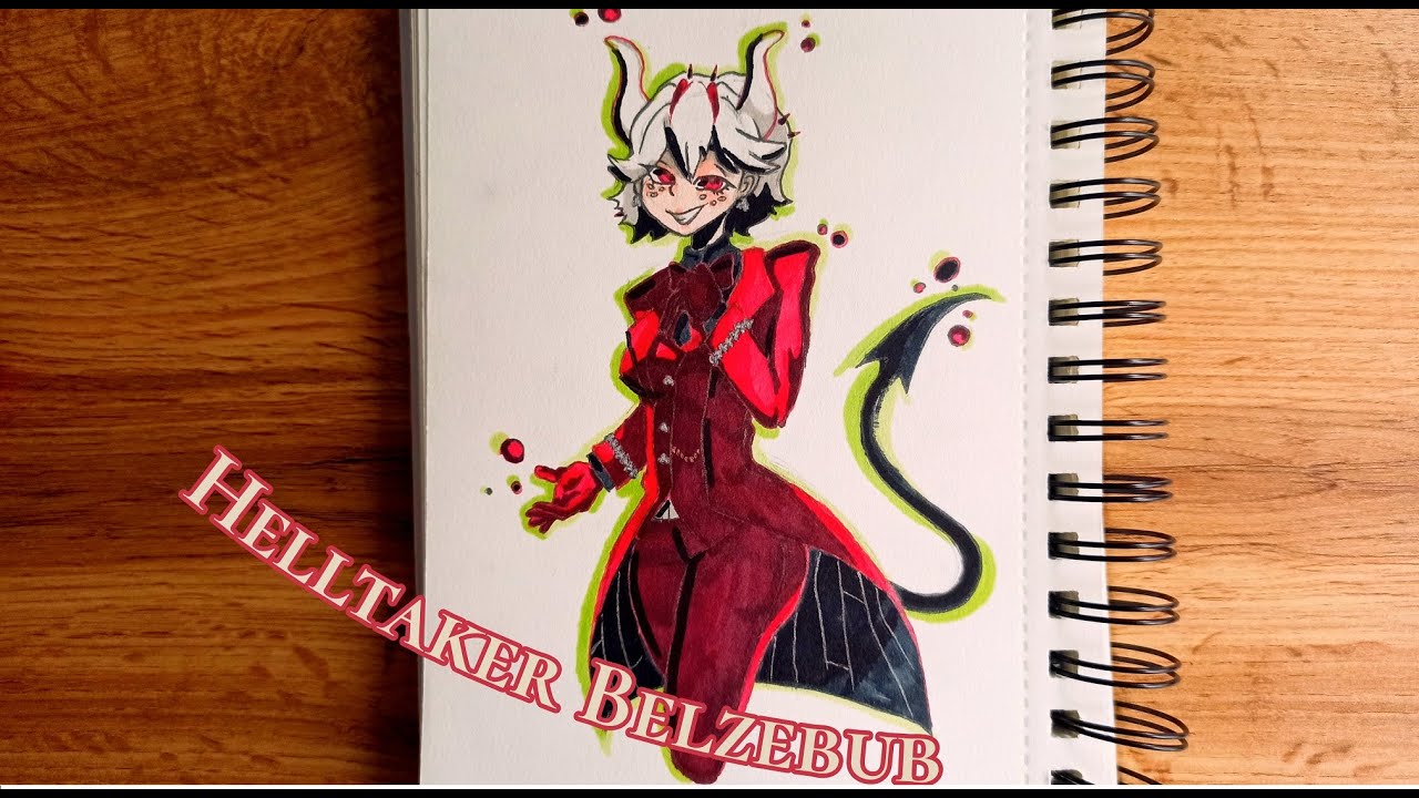 Sketchbook drawing Helltaker Beelzebub. - YouTube
