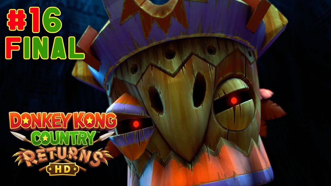 Final de Gameplay Tiki Tong Terror | DONKEY KONG COUNTRY RETURNS HD #16 ...