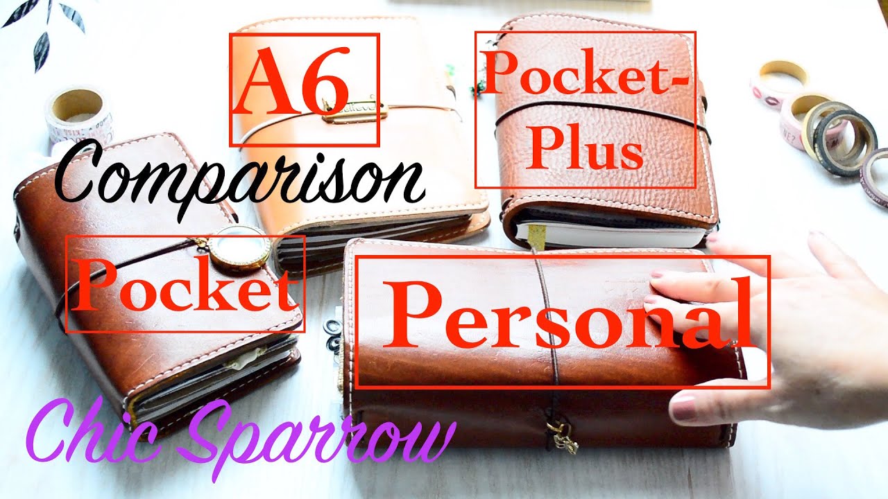 Small Traveler’s Notebooks Compared;Pocket, PocketPlus, A6, Personal ...