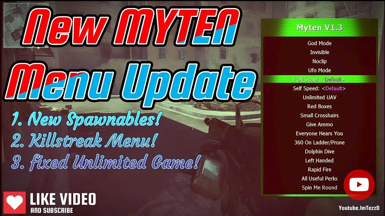 MW2 Myten Menu Update + More rgh / jtag (Read description) With Link - YouTube