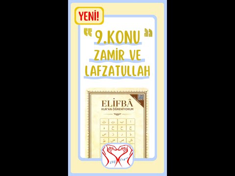 Diyanet Yeni Elif Ba  ZAMİR VE LAFZATULLAH  #elifba #arabic #elifbavideo