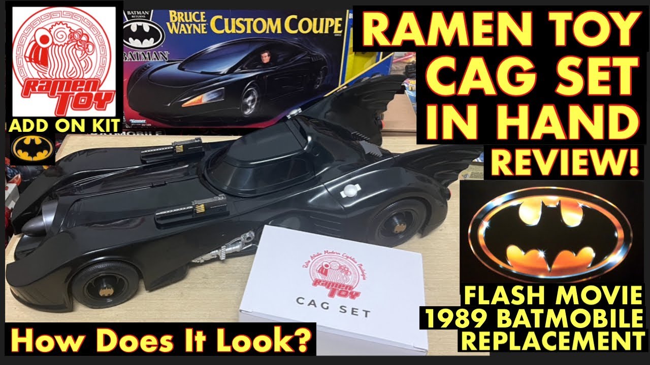 RAMEN TOY CAG SET REVIEW! Add-On Kit For The McFarlane 1989 BATMOBILE ...