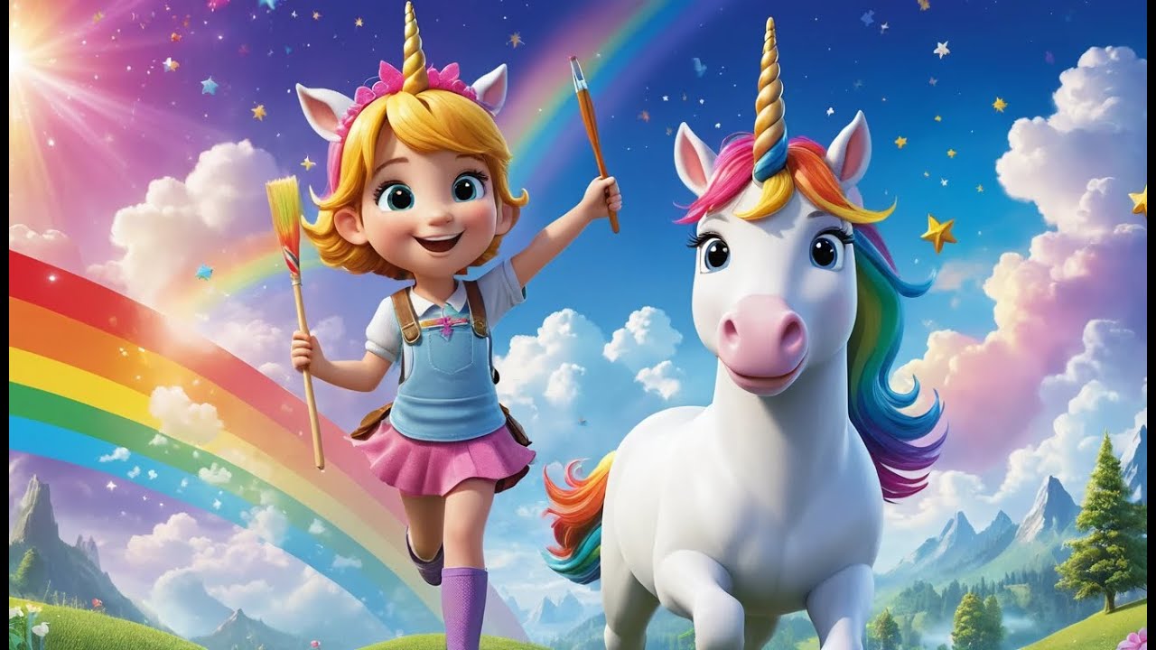 The Unicorn Who Painted the Sky Rhyme Song | Popular Nursery Rhyme ...