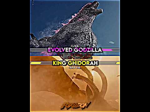 Evolved Godzilla vs King Ghidorah #godzilla #battle #edit #fyp