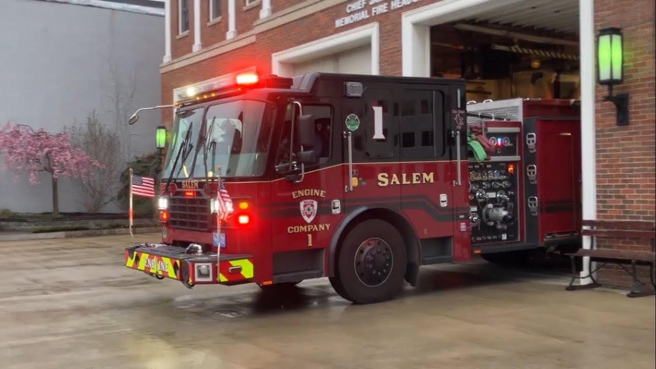 Salem Fire Department Engine 1 responding and returning. - YouTube