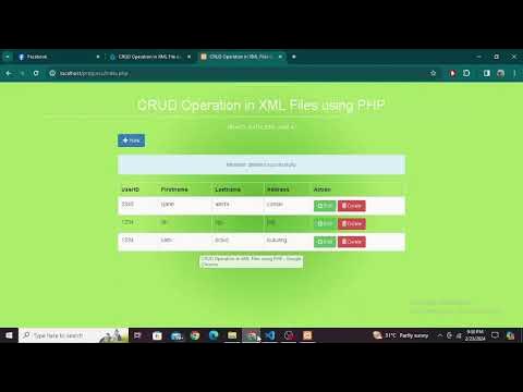CRUD Operation in XML File using Php - Bravo, Kathleen Jane A. BSIT 2B NIGHT - YouTube