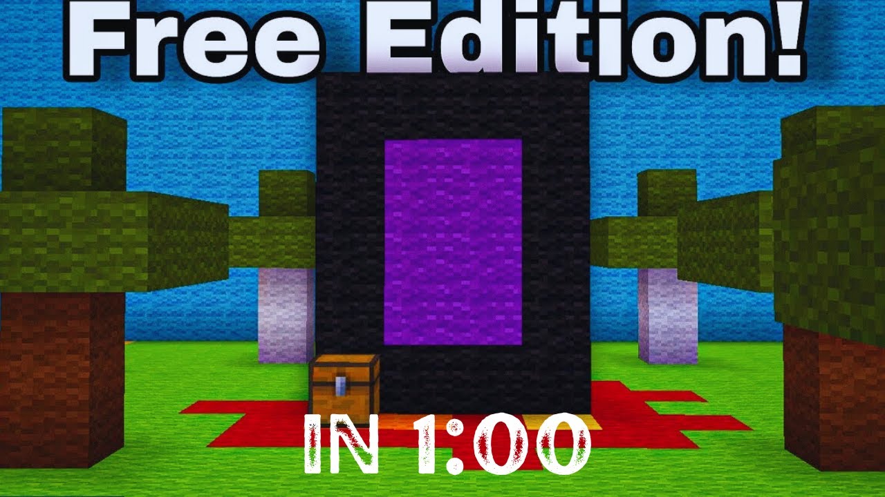 Minecraft Free Edition Speedrun in 1:00 Minute - YouTube