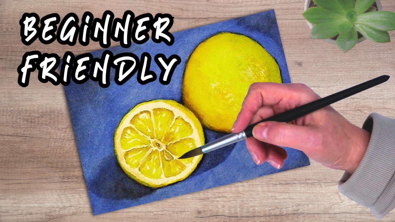 Watercolor Lemon Tutorial That Actually Works For Beginners - YouTube