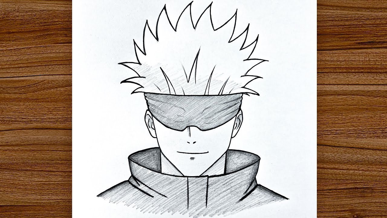How To Draw Gojo Satoru Step By Step Easy | Anime Drawing Easy - YouTube