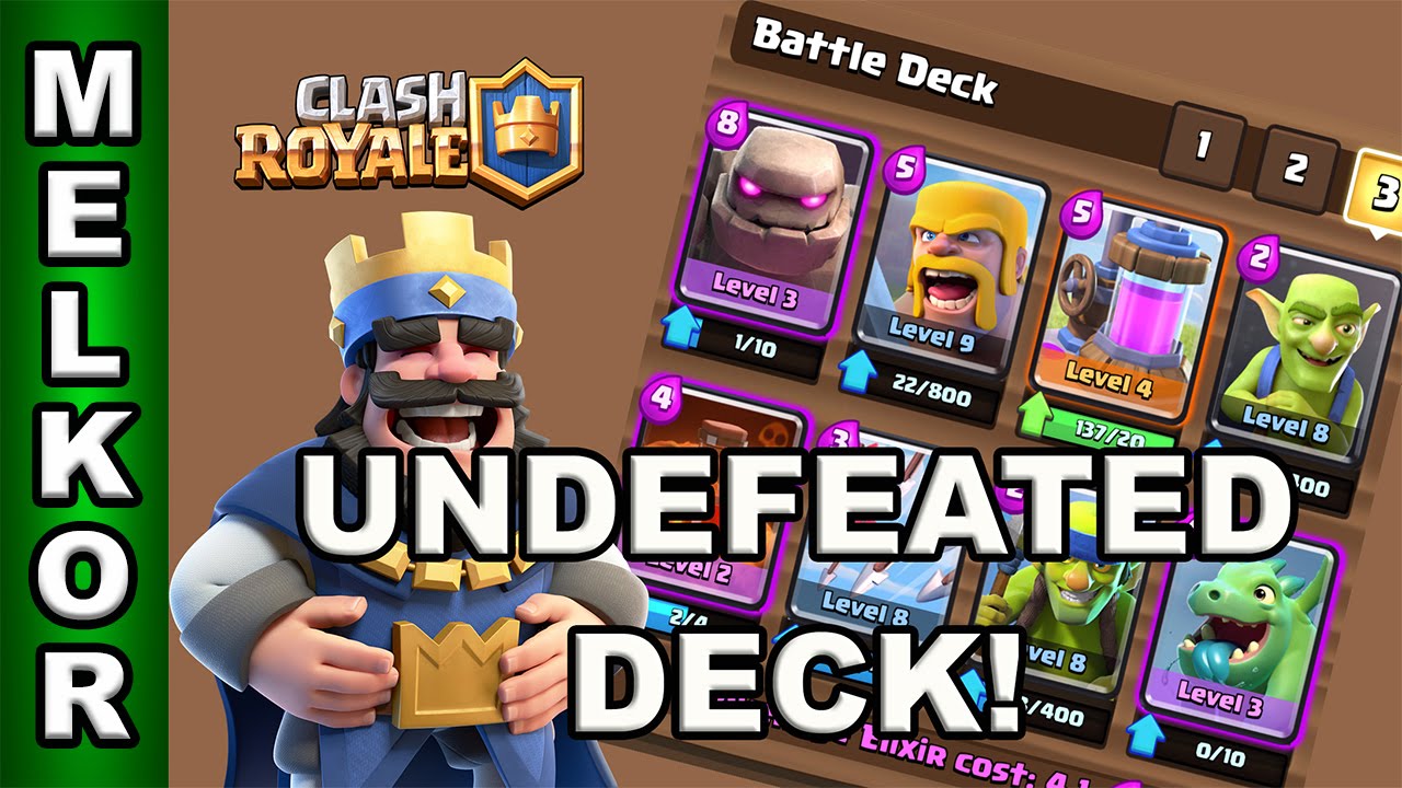 Clash Royale UNDEFEATED GOLEM DECK 10 Game Win Streak Shown GOLEM DECK ...
