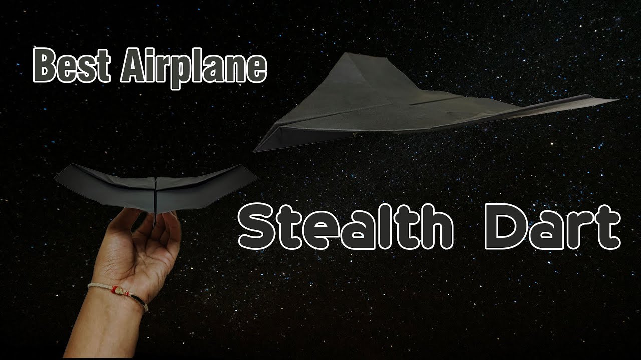 how to make a Stealth Dart Paper Airplane WORLD RECORD - YouTube