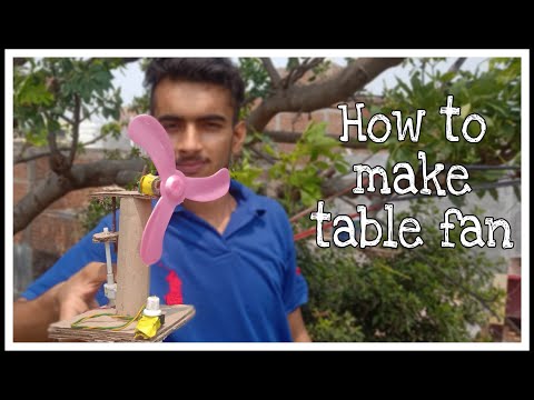 How to make revolving table fan indian jugad
