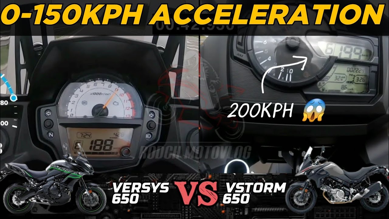Kawasaki Versys 650 🆚️ Suzuki V-Storm 650/XT | 0-150kph Acceleration ...