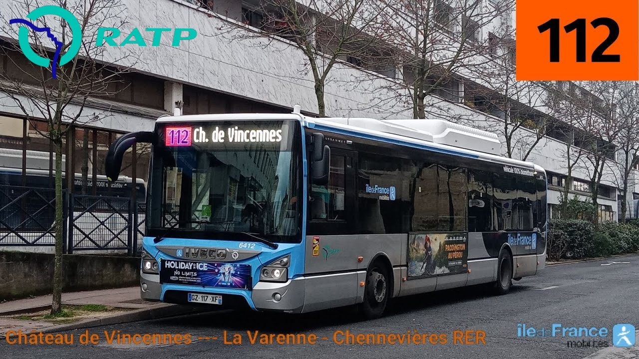 Bus 112 RATP - Urbanway 12 GNV N°6412 Château de Vincennes --- La ...