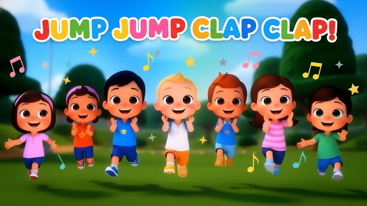 Jump Jump Clap Clap! 🎵 Fun Kids Dance Song | 3D Cartoon Nursery Rhyme ...