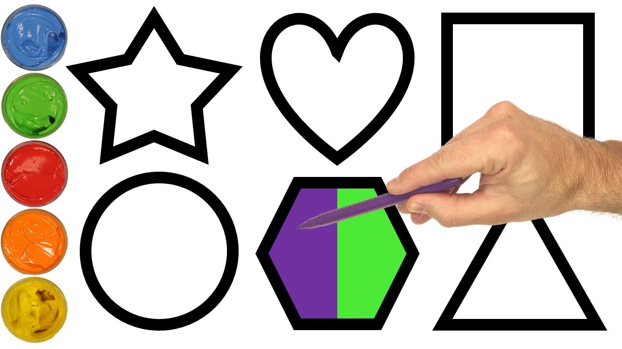 Color and Learn SHAPES | Drawing, Painting & Coloring for Kids ...