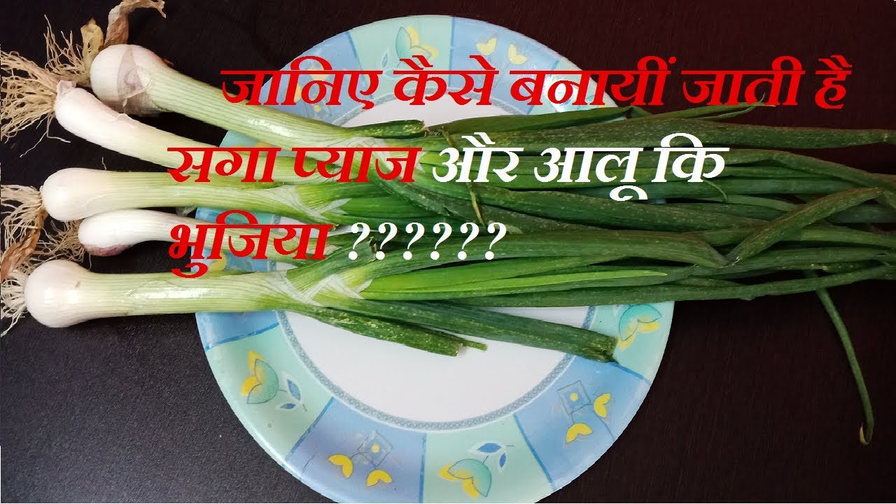 हरी प्याज की सब्जी कैसे बनाएं ? Aloo & spring onion recipe. - YouTube