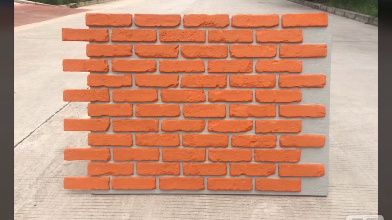 Myfull Decor PU Faux brick panel - YouTube