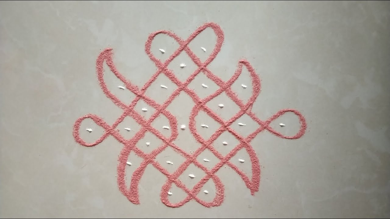 Easy neli kolam - #2|sikku kolam|simple kolam - YouTube
