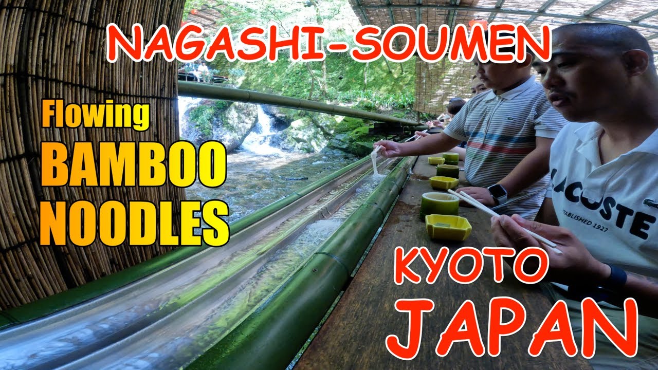 Flowing Noodles | Nagashi-Soumen | Kyoto Japan #japantravel - YouTube