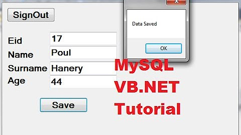 'MySQL VB.NET Tutorial 6 : Insert/Save data to database' by ProgrammingKnowledge, ... - YouTube
