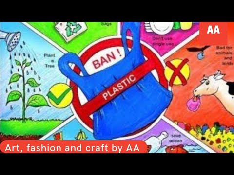 How to draw a Plastic Bag free Day Sketch/Plastic Ban Drawing/Plastic ...