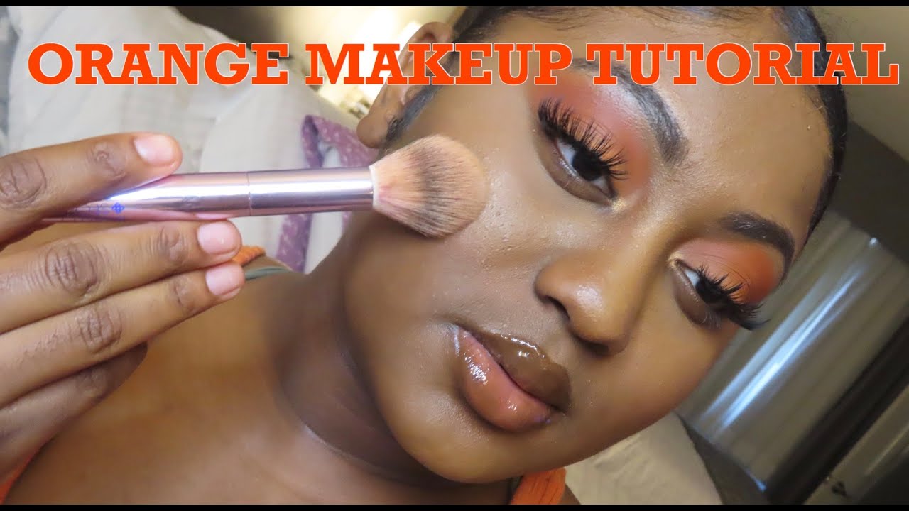 ORANGE MAKEUP TUTORIAL!🍊 - YouTube