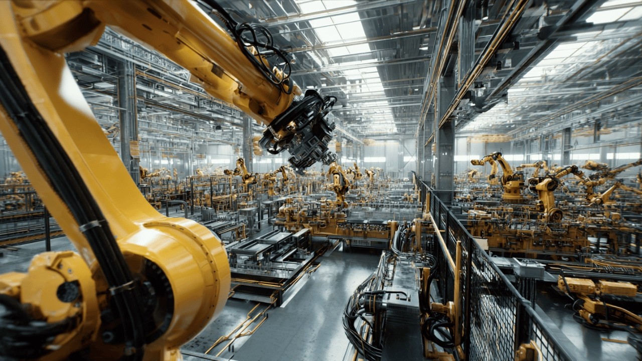 Inside an Endless Automated Factory Filled With Giant Robot Arms - YouTube