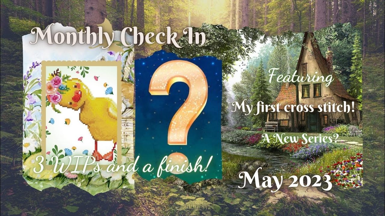 Monthly Check In: May 2023 | 3 WIPs, a finish (!), my very first cross ...