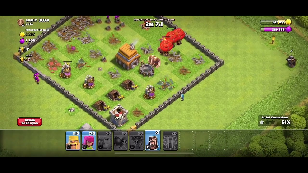 Clash of Clans the enemy is too weak - YouTube