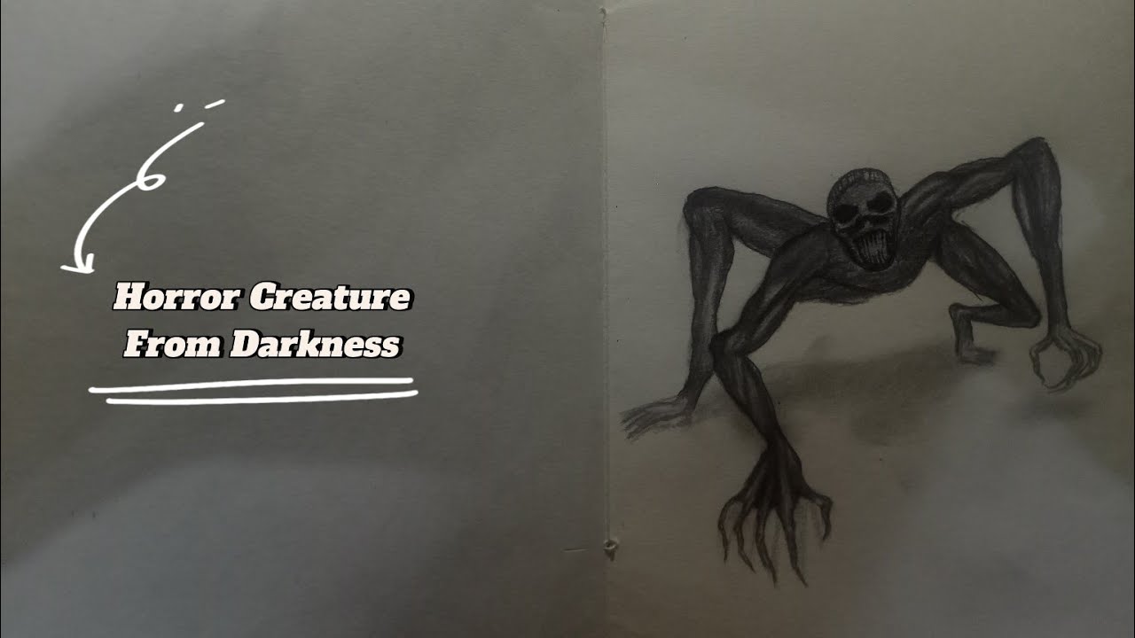 How to Draw Horror Creatures | Scary Art Sketch💀 - YouTube