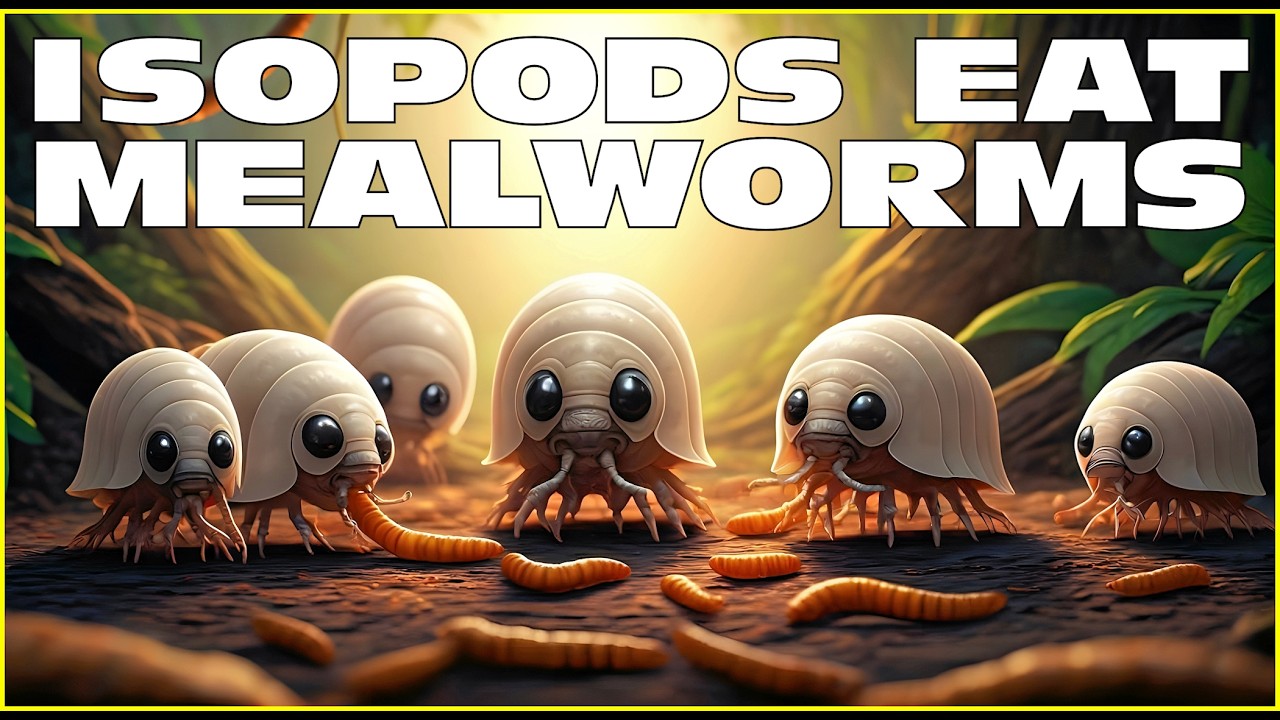 Watch Isopods Eat Big Mealworms! Isopod House Terrarium timelapse ...