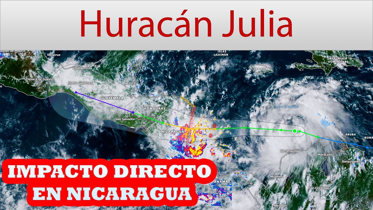 Huracan Julia - Impacto directo en Nicaragua. - YouTube