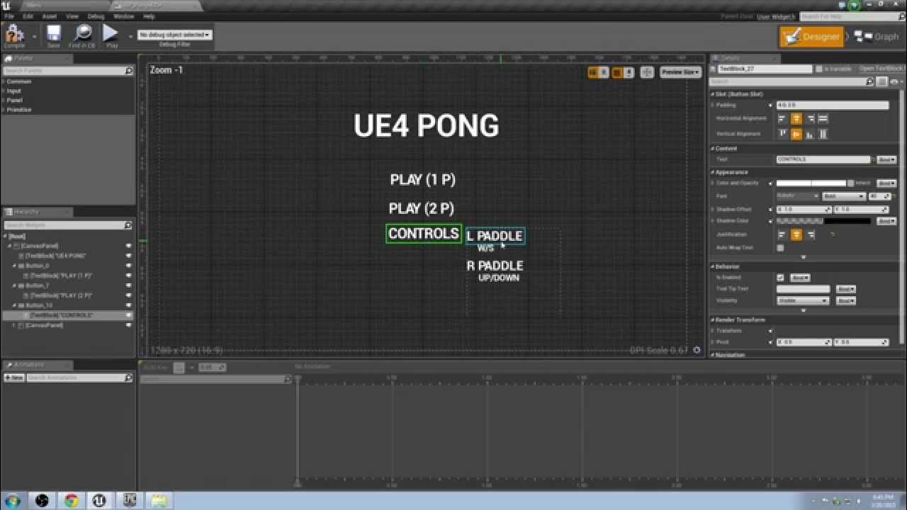 How to Make Pong In UE4 | Part 13 | Binding Functionality To UMG - YouTube