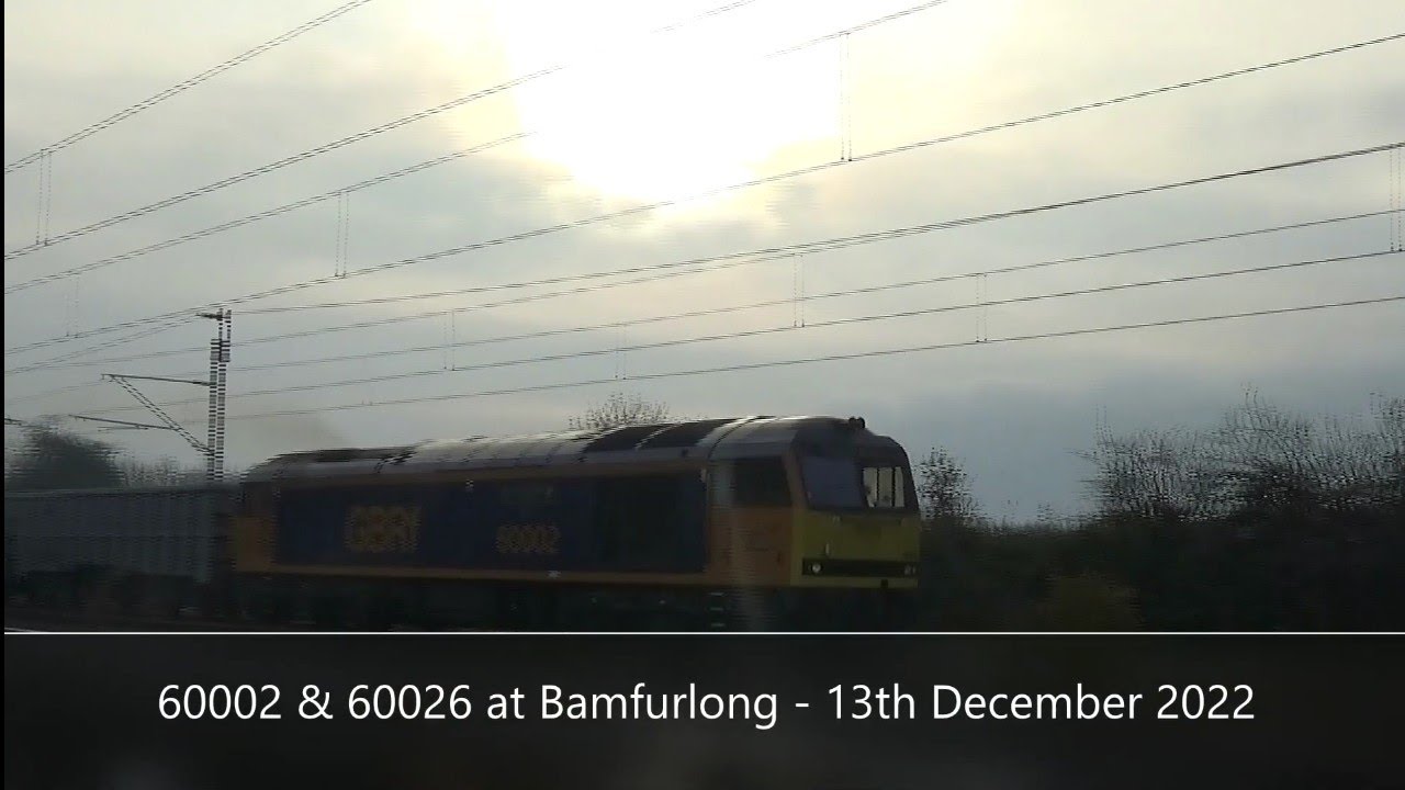 60002 & 60026 at Bamfurlong - 13th December 2022 - YouTube