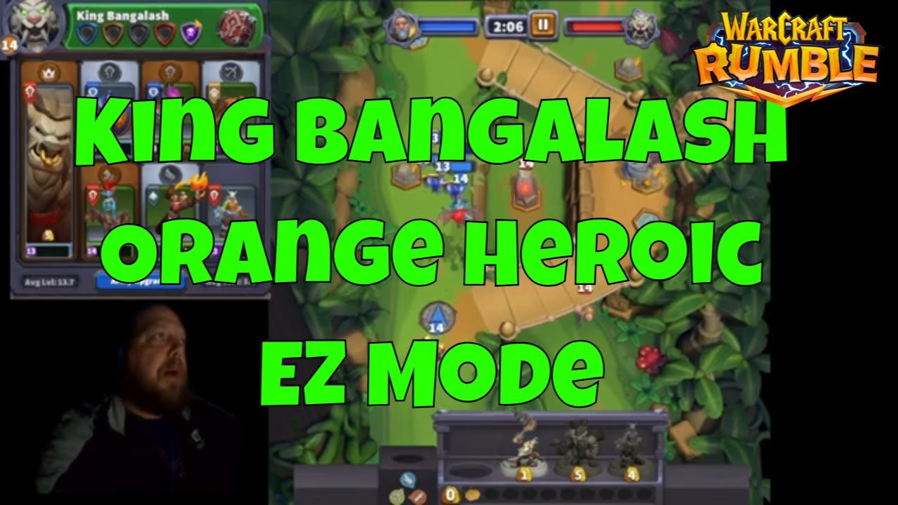 FTP King Bangalash Orange Heroic Guide - Warcraft Rumble - YouTube