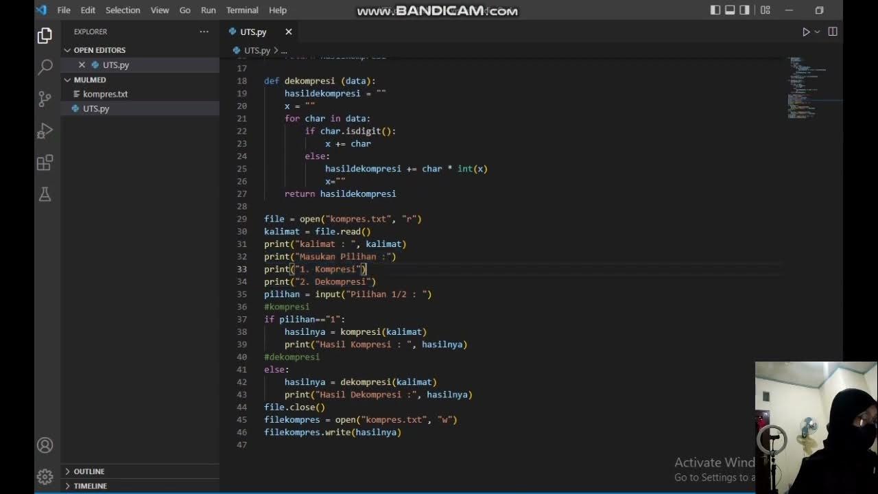 KOMPRESI DATA MENGGUNAKAN RUN LENGTH ENCODING - YouTube
