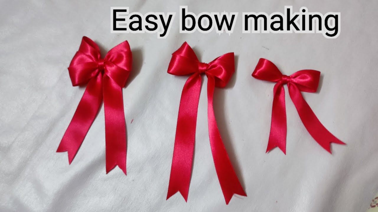 diy satin Ribbon bows| easyway single, double, triple bows making# ...