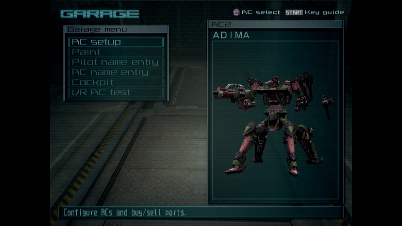 Armored Core AC Showcase - ADIMA (AC Last Raven) - YouTube