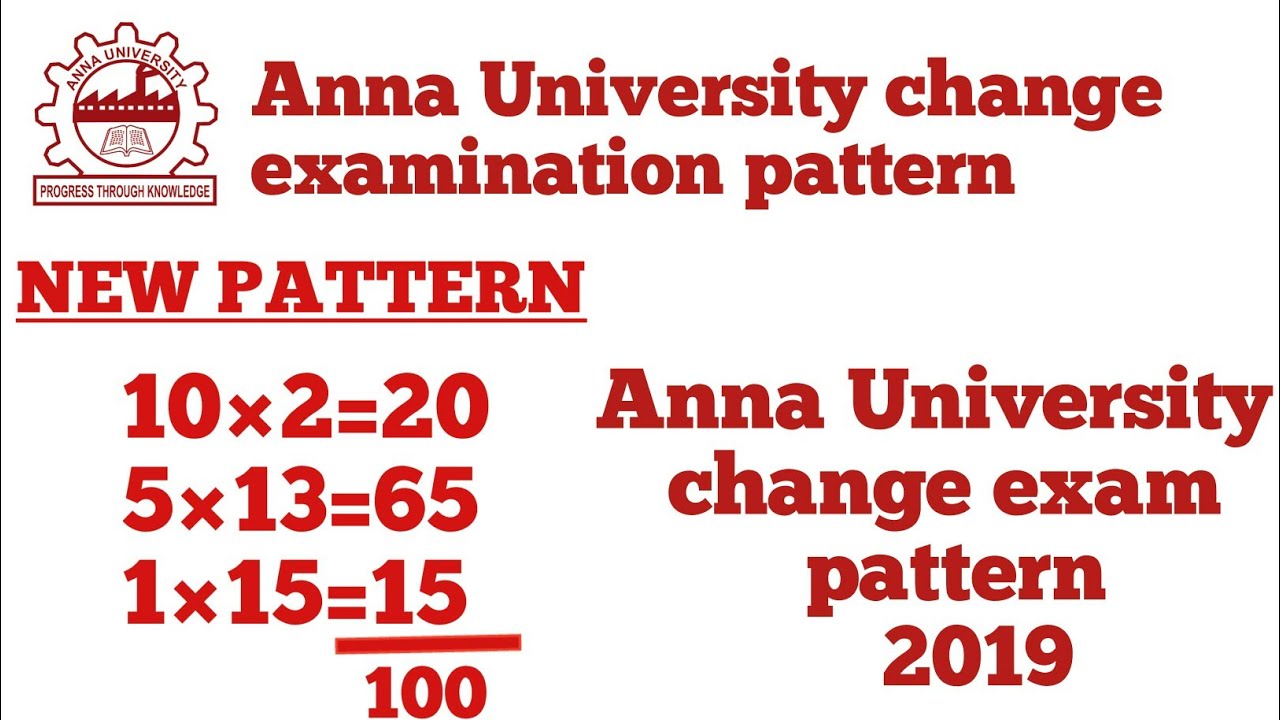 Anna university exam pattern change - YouTube