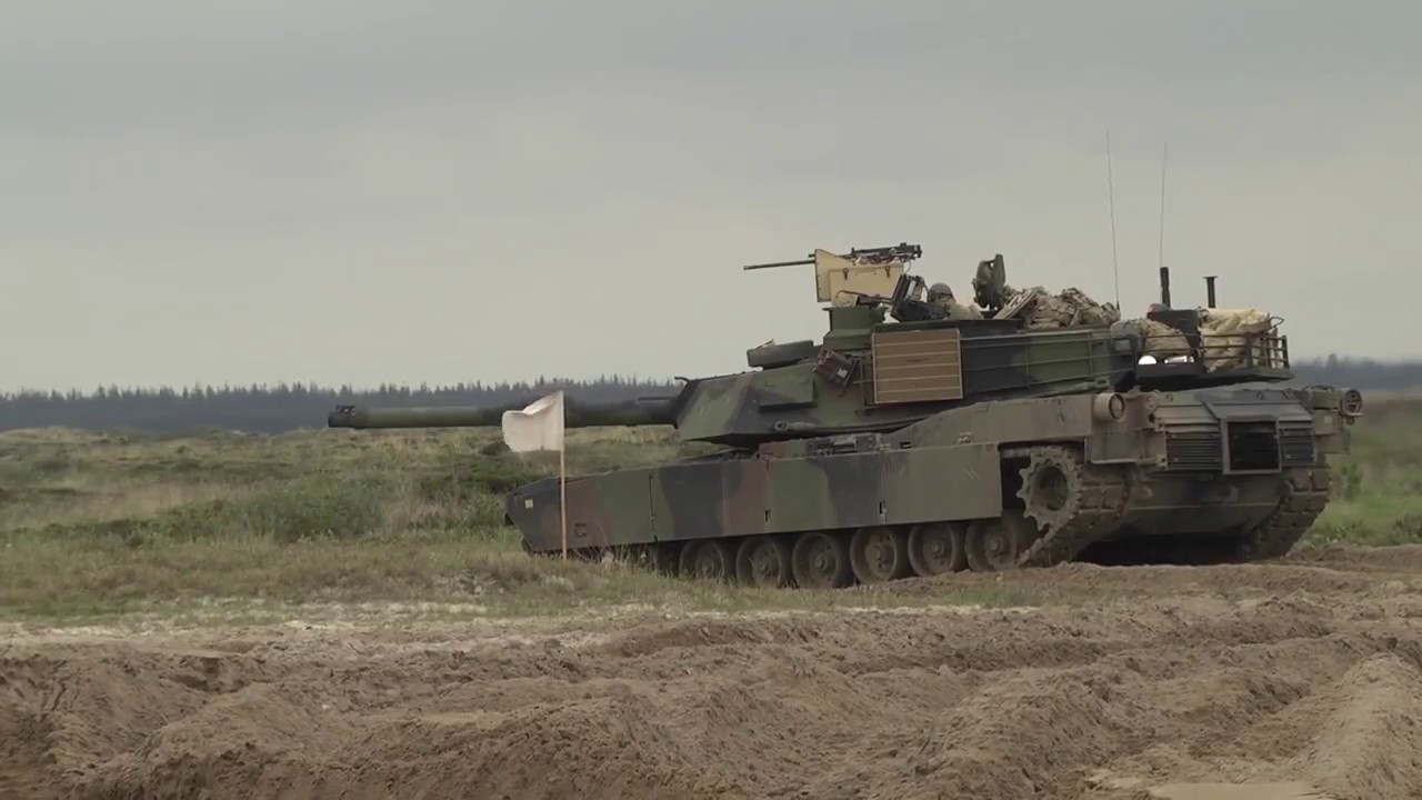 M1A2 Abrams Tank and Leopard 2 Tank firing - Nordic Tank Challenge 2016 ...