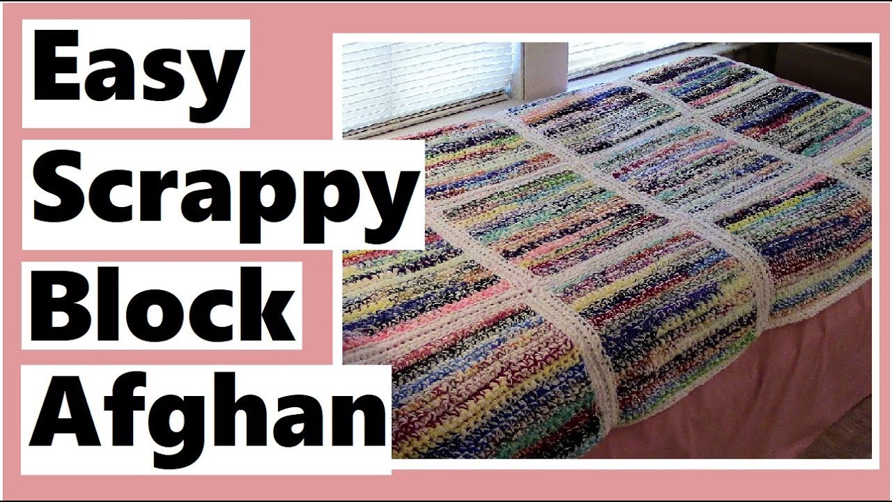 Easy Scrappy Block Afghan Tutorial - Learn How to Crochet with Darlene ...