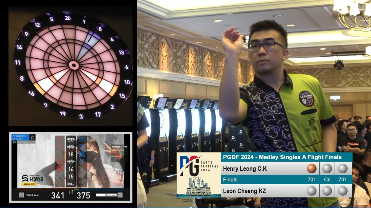 Penang Darts Festival 2024 - Medley Singles A Flight Finals - Henry Leong vs Leon Cheang - YouTube
