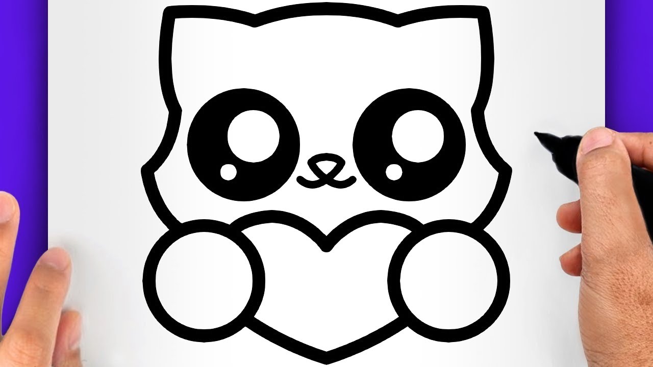 DESSIN FACILE KAWAII | COMMENT DESSINER UN CHAT FACILEMENT - DESSIN DE ...